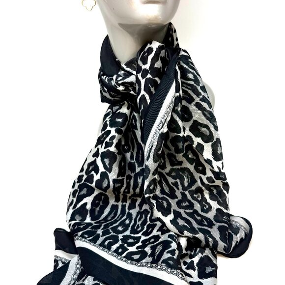 accentrix | Accessories | Newfeel Of Silkblack White Cheetah Pring ...